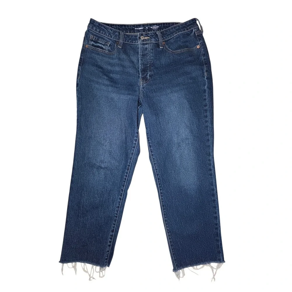 Old Navy | Jeans | Old Navy Og Straight Highrise Button Fly Cropped ...